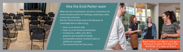Venue Hire Website Banner – The Museum of Cambridge